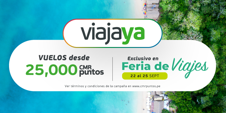 Canjea tus CMR Puntos por viajes con el Viaja Ya | Viajes Falabella