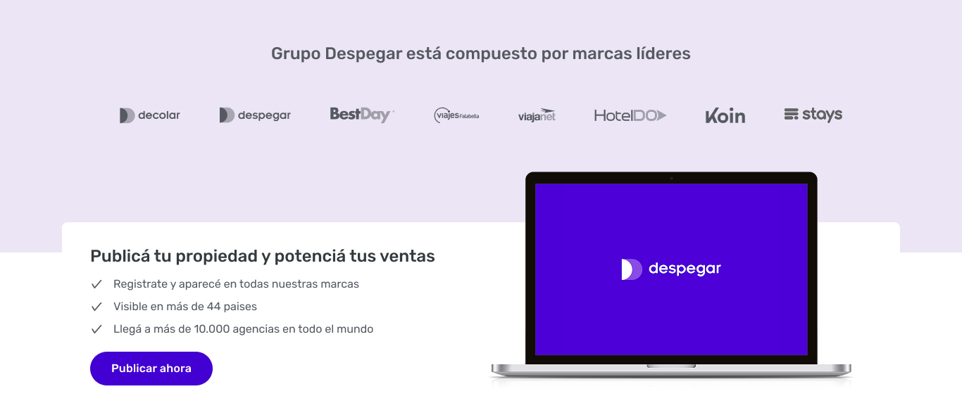 Publicá tu alojamiento con el Grupo Despegar